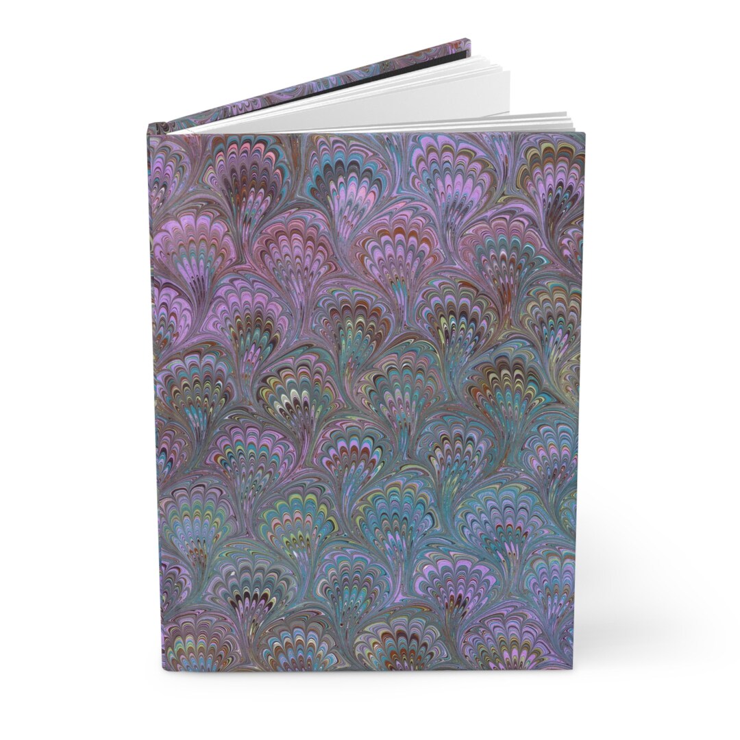 Hand-painted Italian Feather Marble Design on Hardcover - Etsy