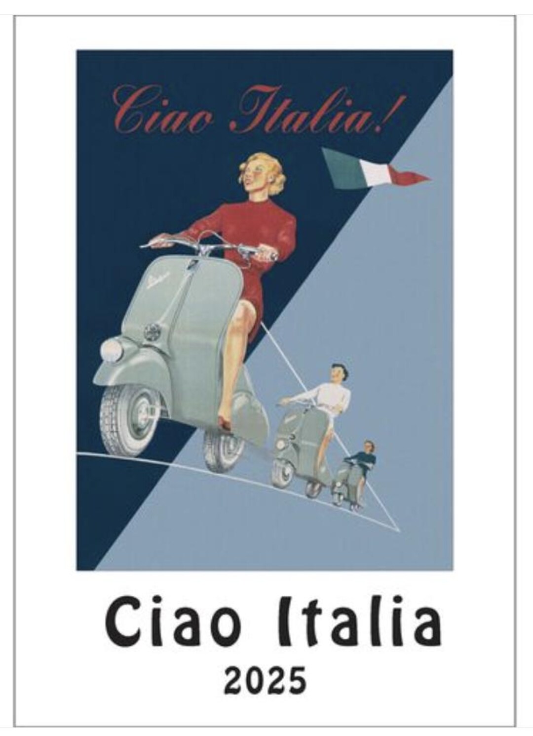 2025 Italy Calendar Vintage Italian Advertisements Vespa, Gelato, Pasta ...