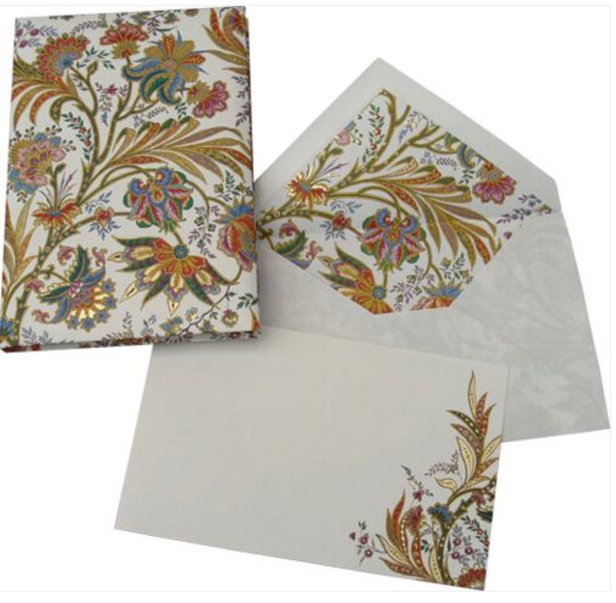 ITALIAN Fine Art Paper Stationery Set, Florentine Note Cards, Envelope ...