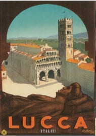 Poster of Italian Cities and Scenes in Tuscany Collage Style Poster ...