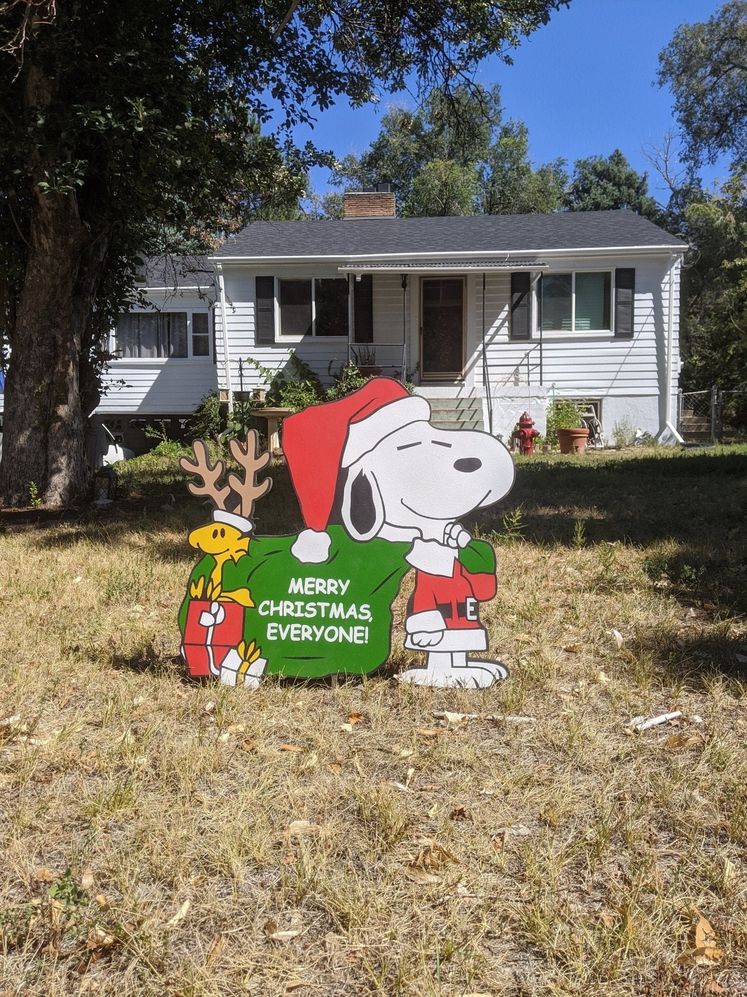 Snoopy Christmas Santa Yard Art - Etsy