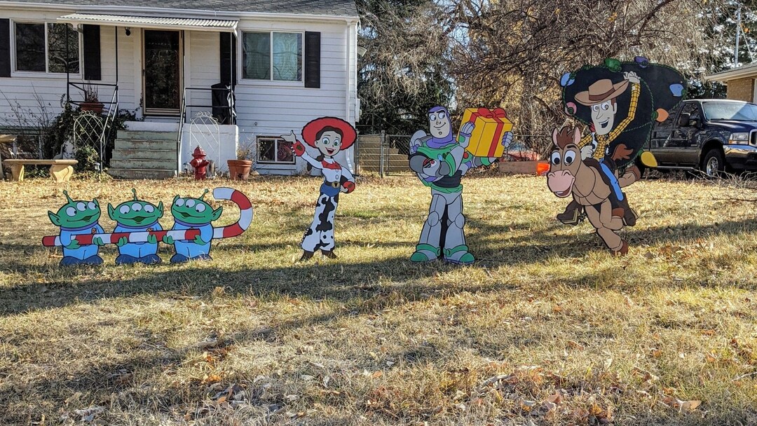 Toy Story Christmas Celebration Yard Art Set, Christmas Decor ...