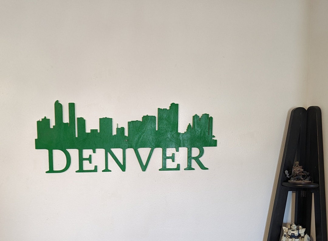 Denver Skyline Sign, Denver Wood Sign, Denver Sign, Denver Skyline Wall ...