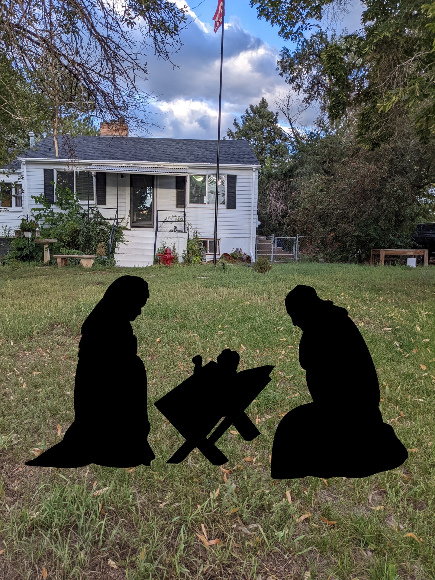 Large Outdoor Manager Scene, Holy Family Nativity Display, Christmas ...