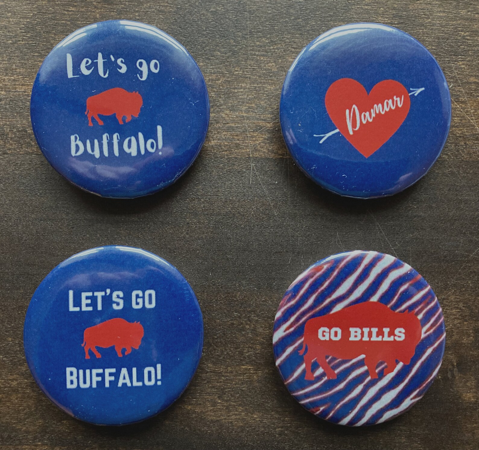 Buffalo Bills Button Pin - Etsy