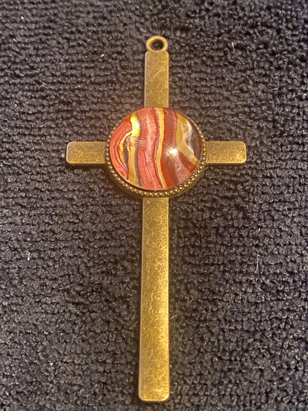 Beautiful Antique Gold Colored Cross Pendant - Etsy