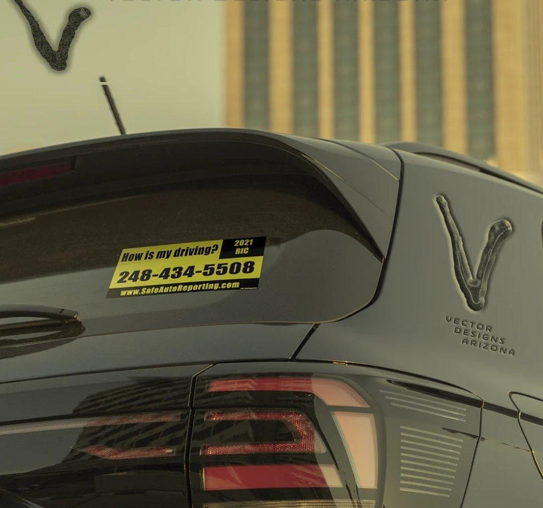 Never Gonna Give You up Rick Roll Funny How's My Driving Bumper Sticker ...