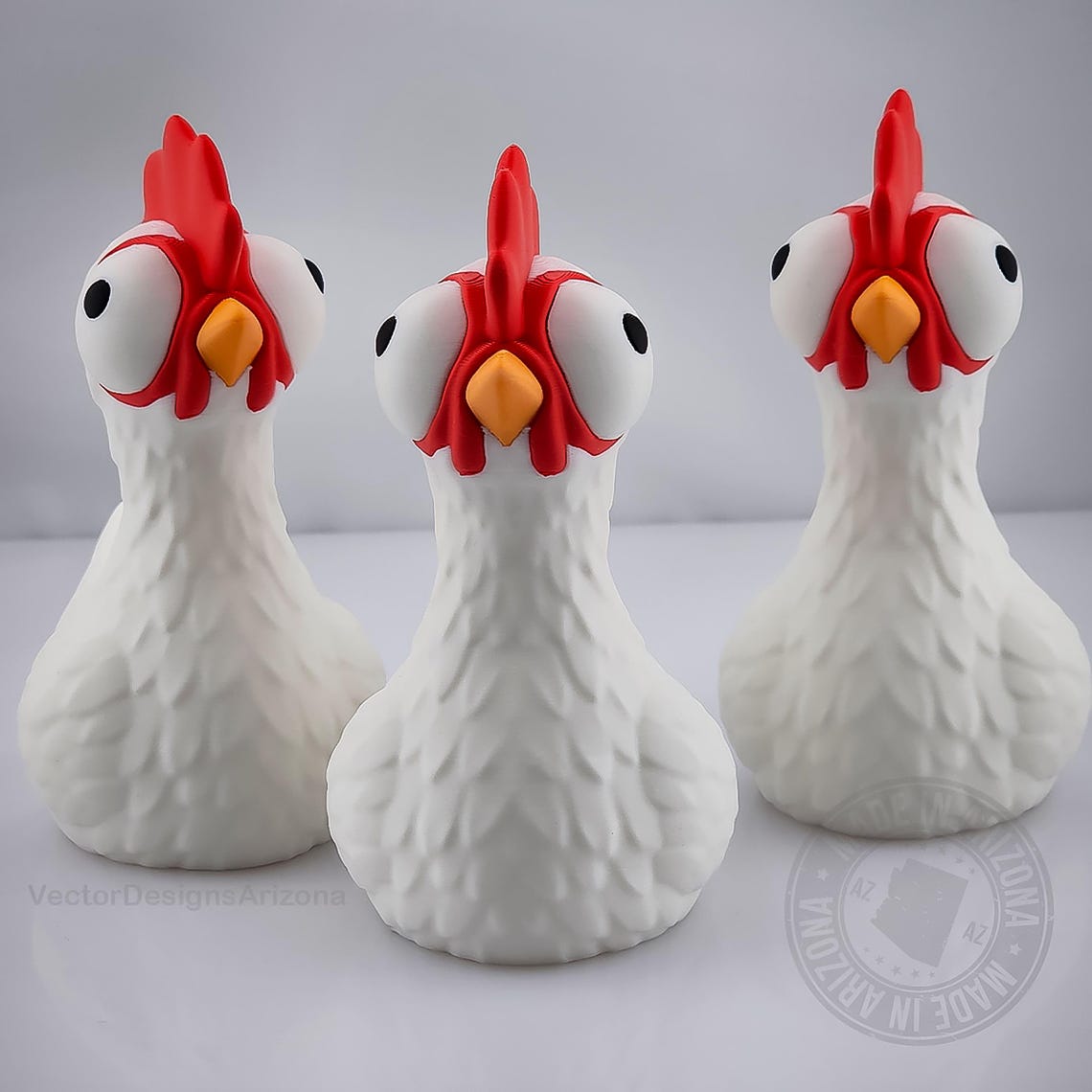 Goofy Chicken Figurine – 3D Printed Handmade Farmhouse Décor, Funny ...