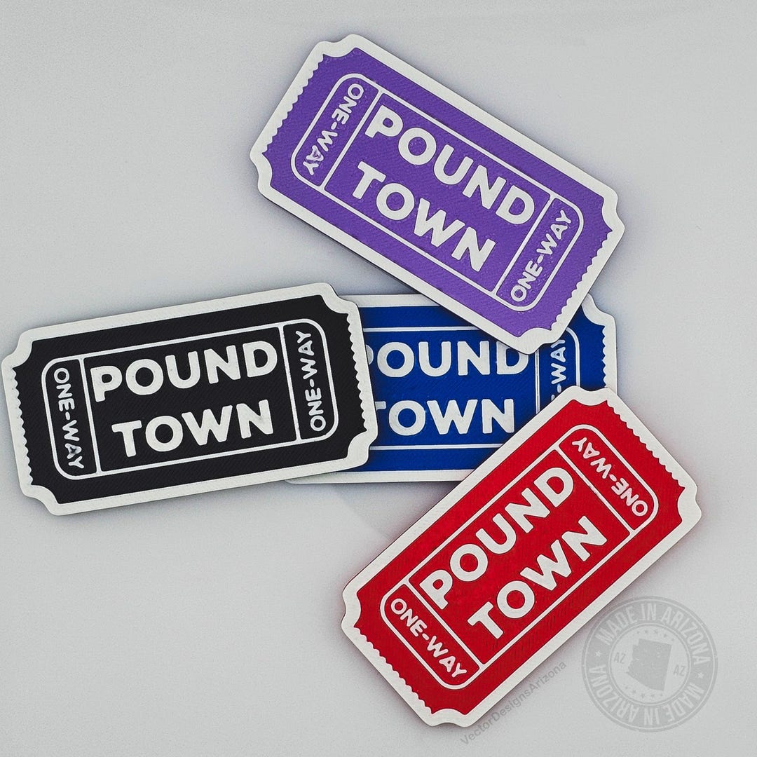 Funny Pound Town Ticket for Him/her - Unique Valentine's Gift, Custom ...