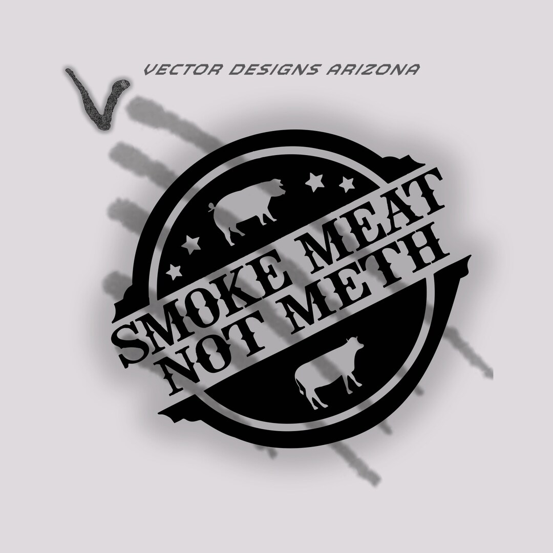 Smoke Meats Vinyl Decal Sticker Car Window Automotive Decoration Smoked ...