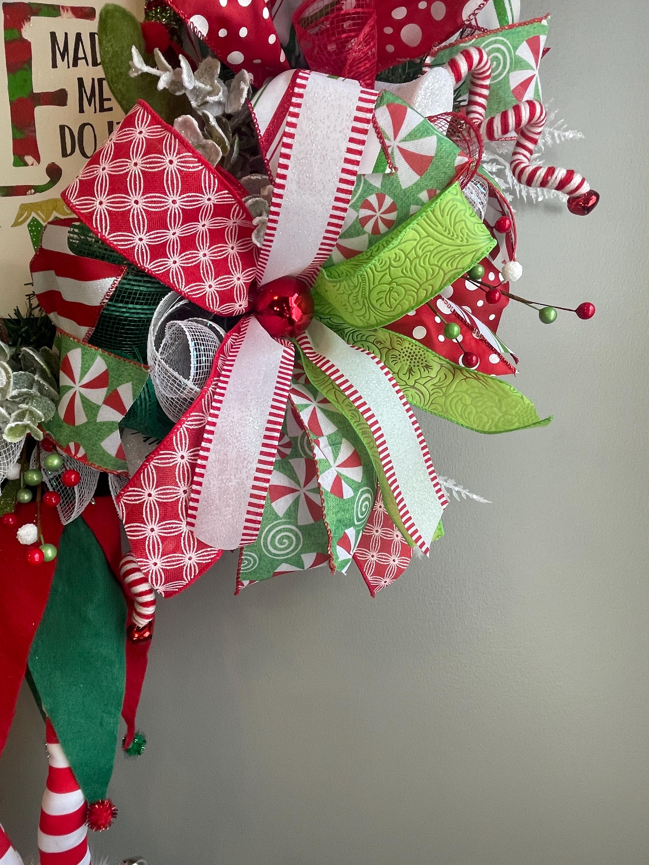 Whimsical Elf-themed Christmas Wreath - Festive Holiday Decor With ...