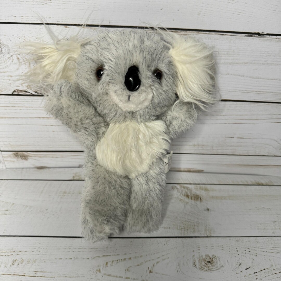 Vintage Hallmark Koala 8" Plush Toy 1984 Furry Gray & White Stuffed ...