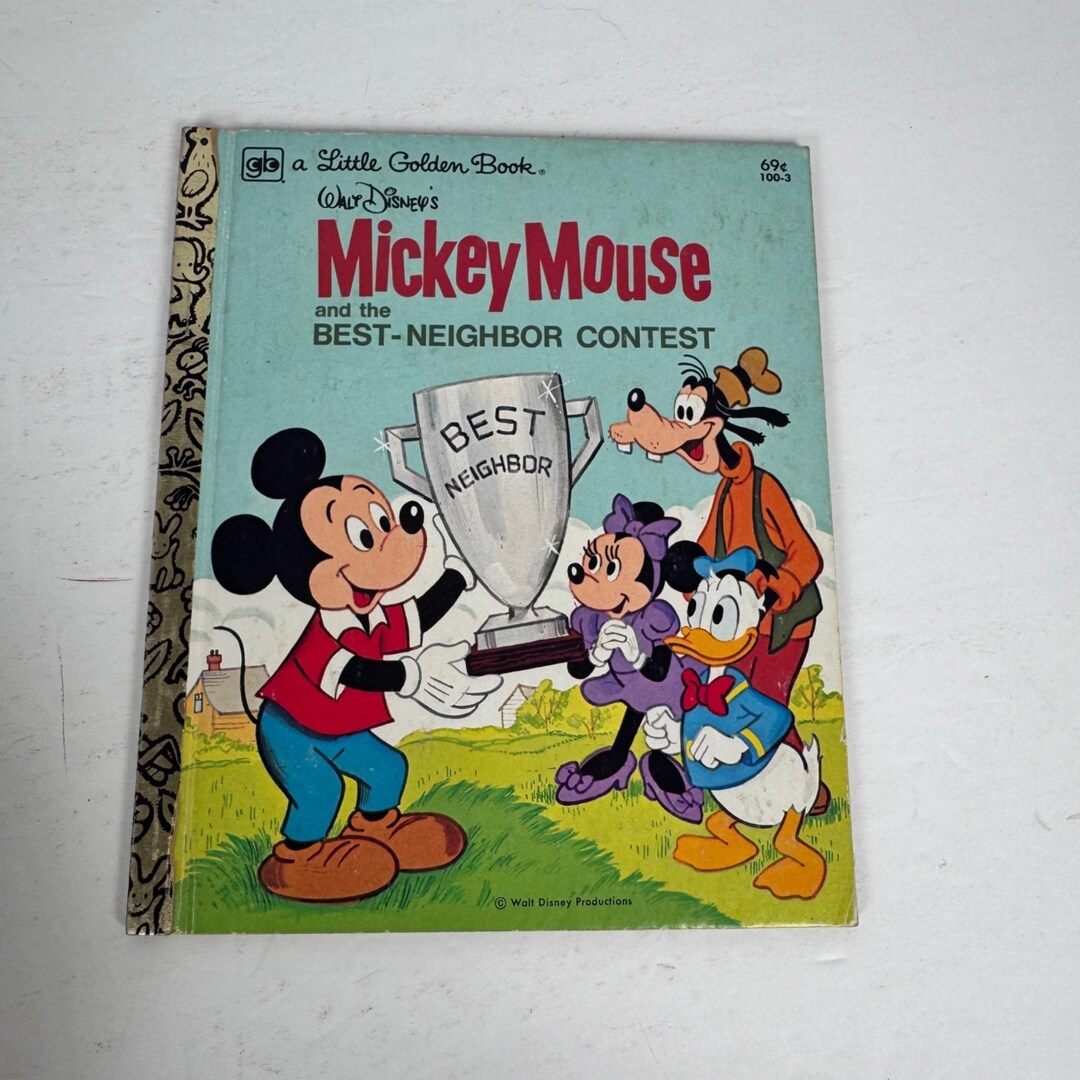 Mickey Mouse Best-neighbor Contest Little Golden Book Disney 1979 7th ...