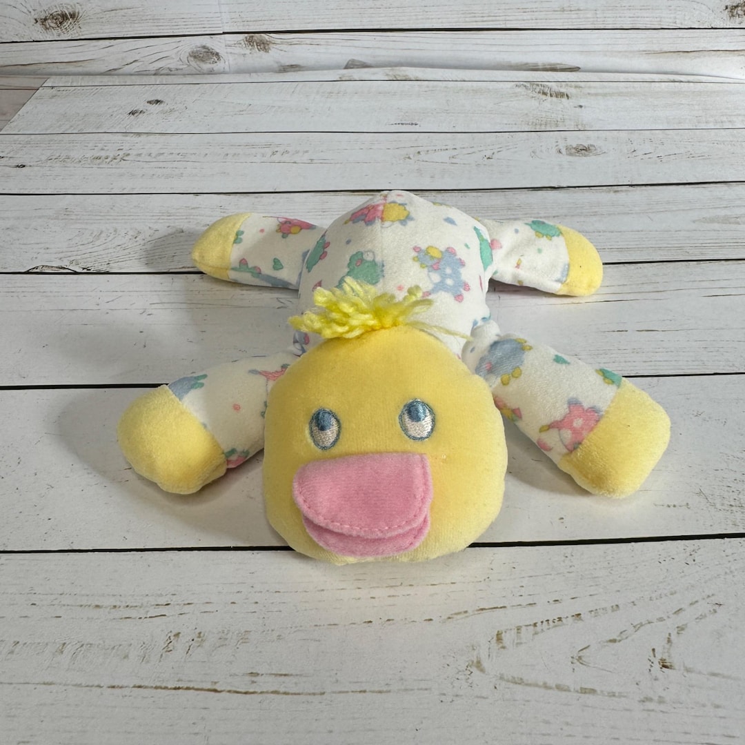 Vintage Eden Baby Duck Terry Cloth Pajamas With Lambs Plush Toy Pink ...