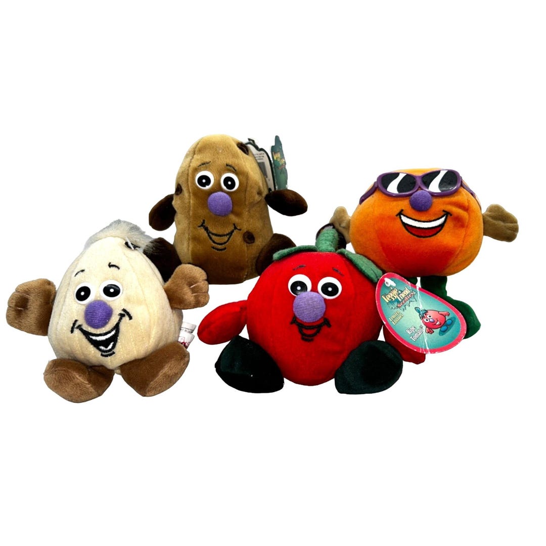 Toy Box Vintage Seedies Veggie Fruit Friends Plush Toys Set of 4 - Etsy