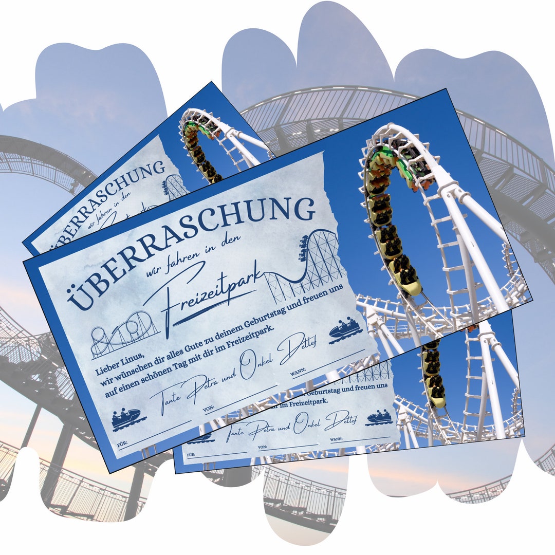 Voucher for Amusement Park Visit Template for Printing Experience ...
