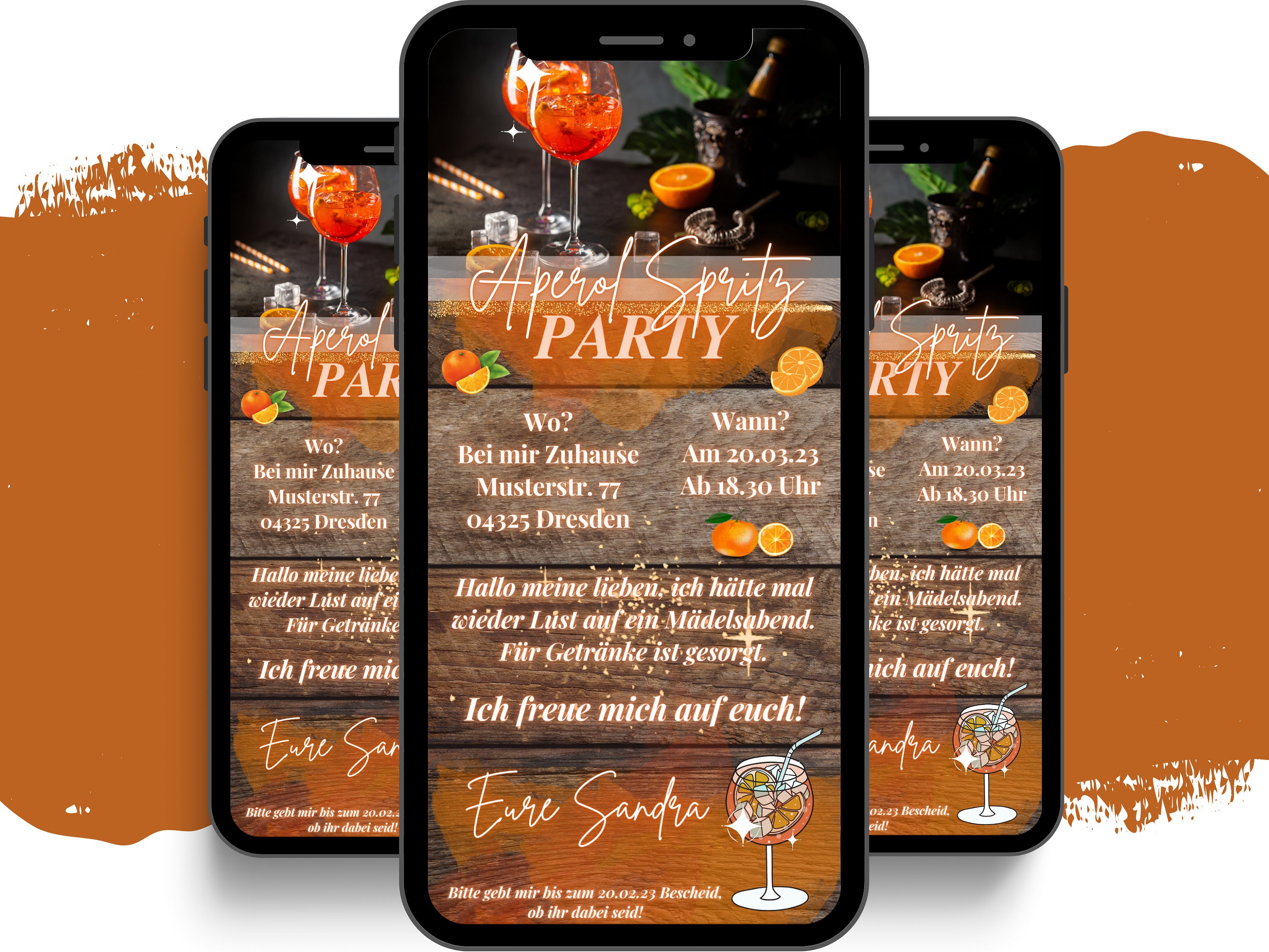 Ecard Aperol Spritz Party Invitation | Digital Whatsapp Celebration ...