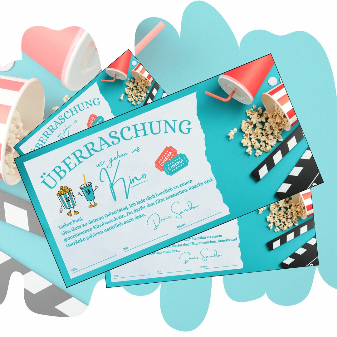 Voucher Template for a Visit to the Cinema Gift Voucher for a Cinema ...