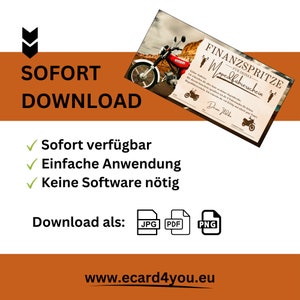 Voucher for a Moped License | Motorcycle Template to Print | Gift ...