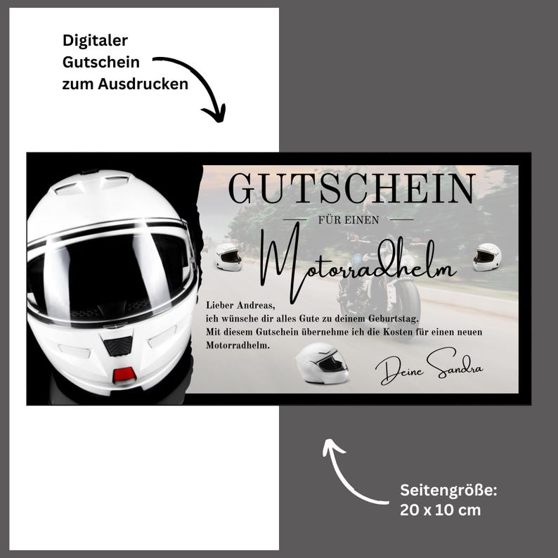 Motorradhelm Als Gutschein Vorlagen Muster Gutscheinideen