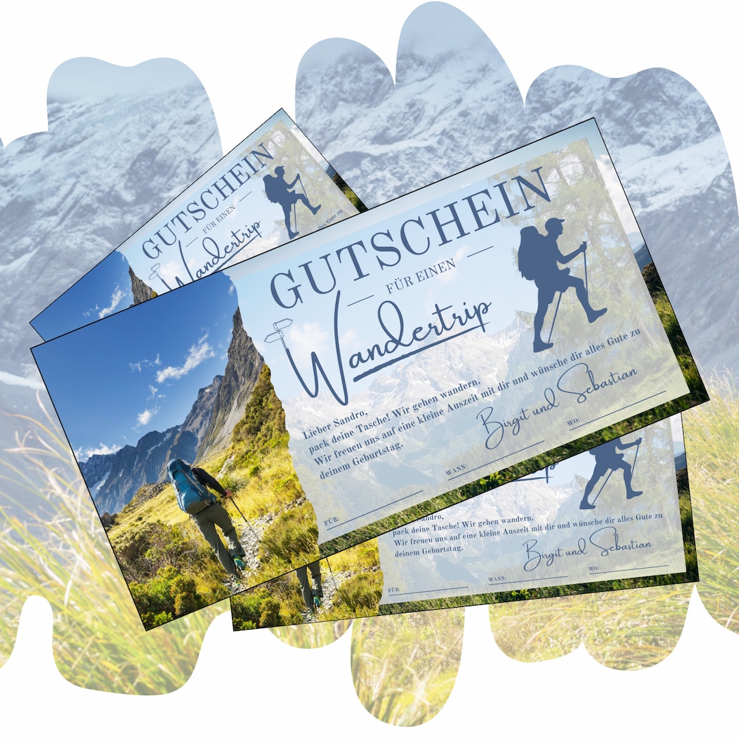 Voucher for a Hike Excursion Template to Print Out Gift Voucher for a ...