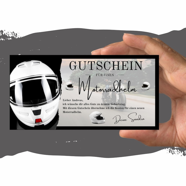 Motorradhelm Als Gutschein Vorlagen Muster Gutscheinideen