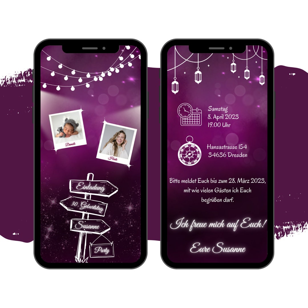 Ecard Birthday Invitation | Digital Whatsapp Birthday Card ...