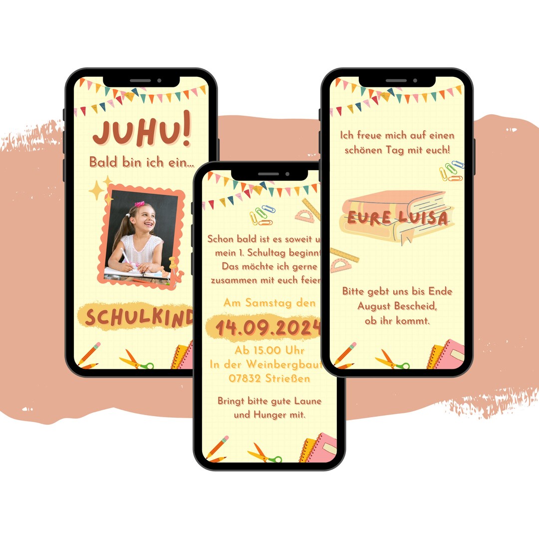 Ecard School Introduction Invitation | Digital Whatsapp School ...