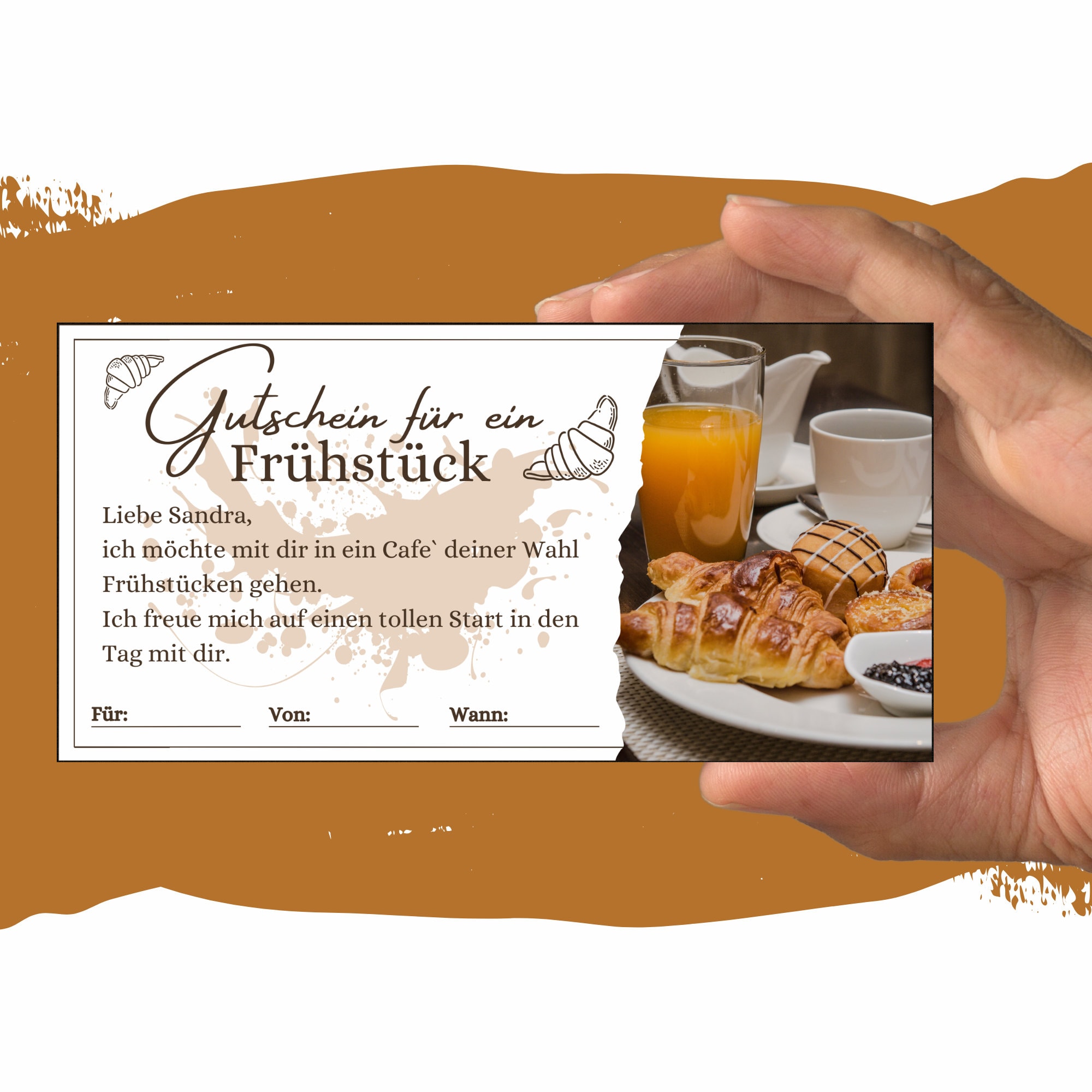 Voucher for Breakfast | Gift Voucher Template to Print | Breakfast ...