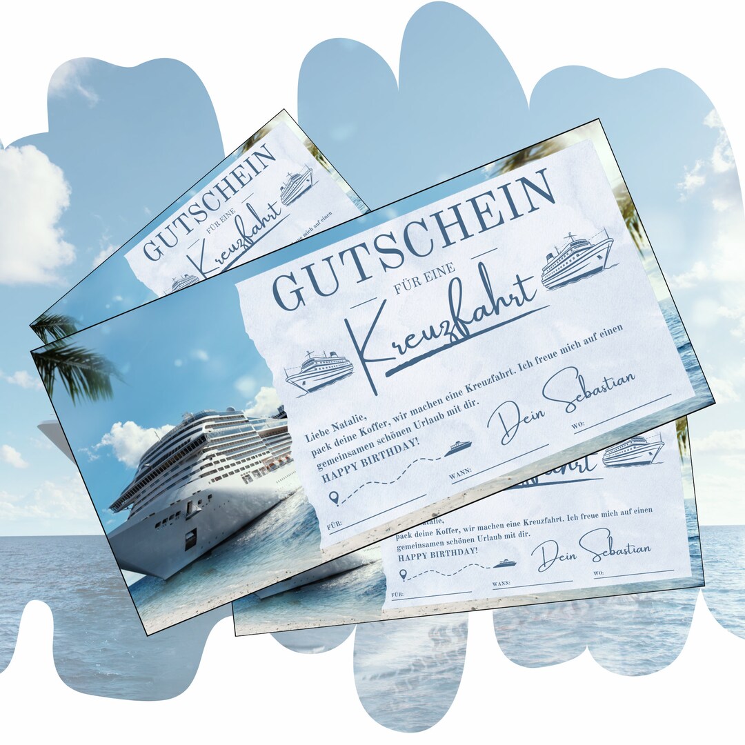 Voucher for a Cruise Gift Idea for a Cruise Short Break on the Water ...