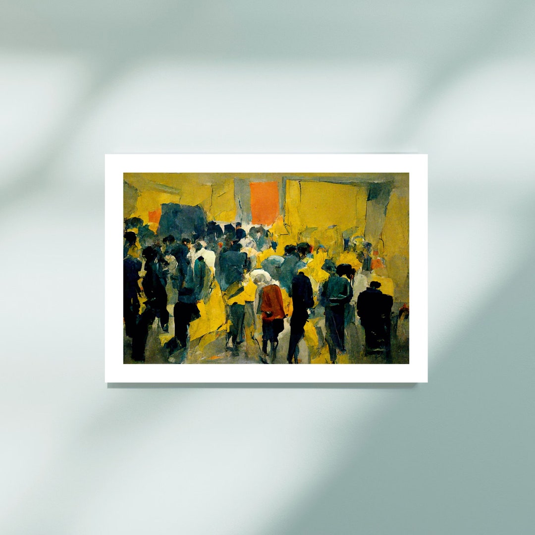 The Strangers Giclée Fine Art Print | Abstract Cityscape Illustration ...