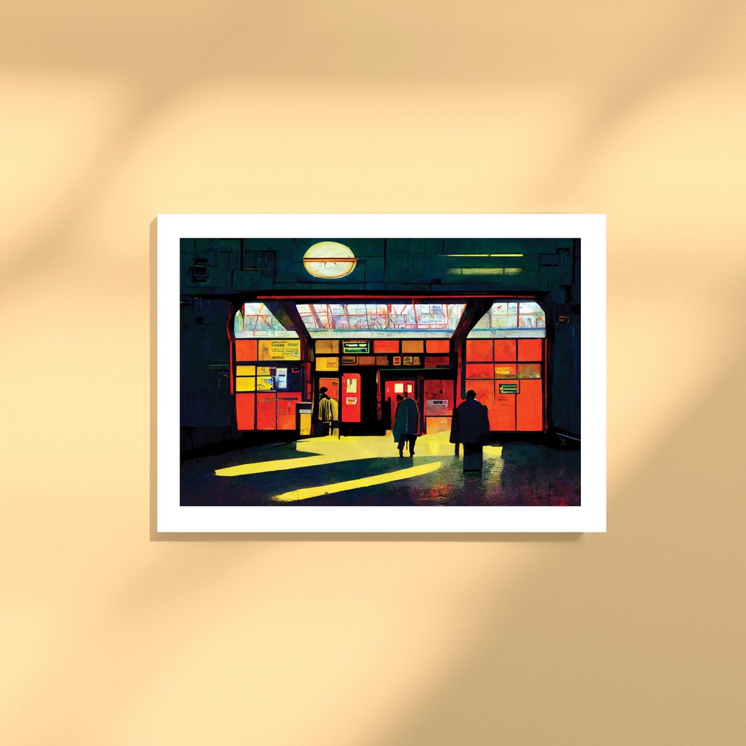 Original Artwork Midnight Dalston Kingsland Station London - Art Print ...