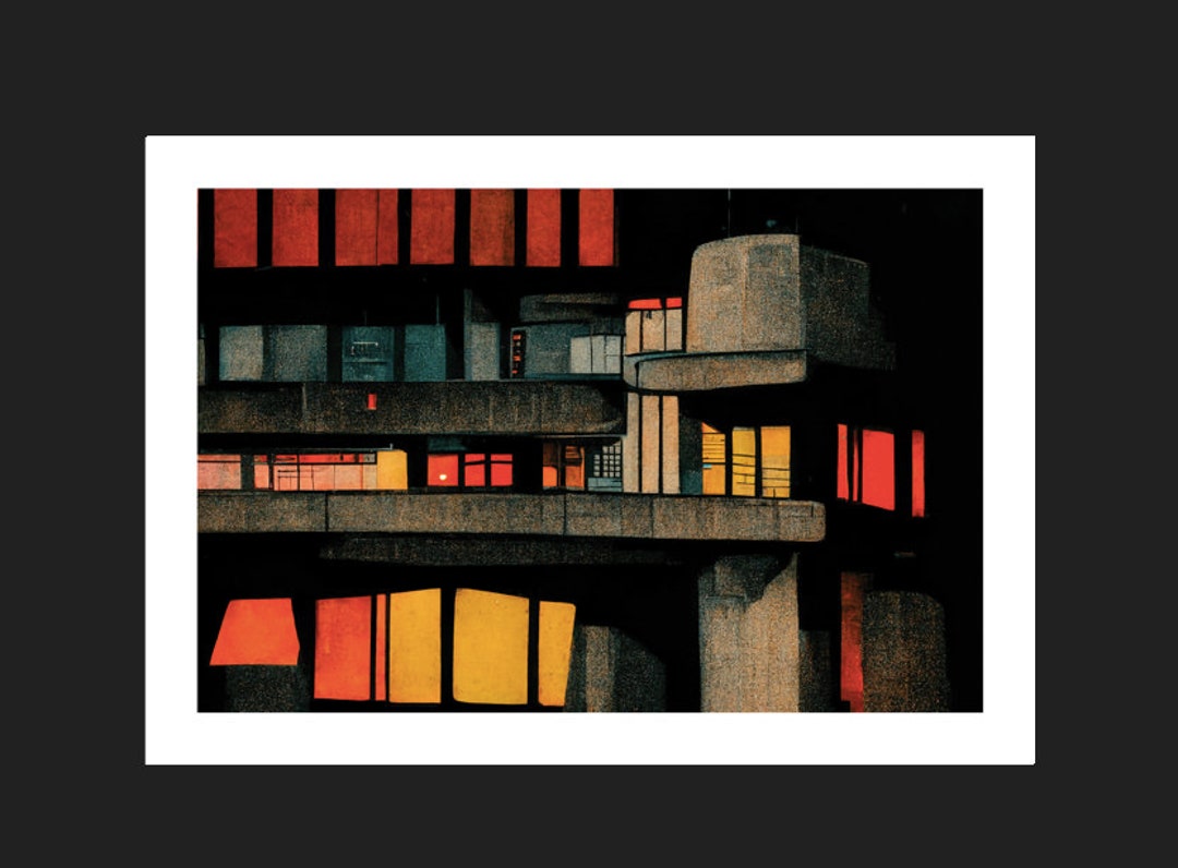 Midnight Barbican Estate London - Art Print Illustration Original ...