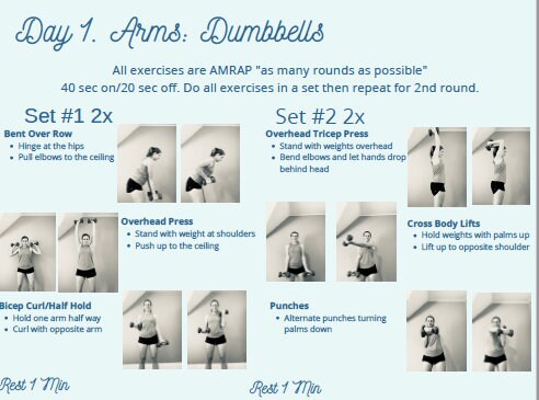 7 Day Full Body Workout - Etsy