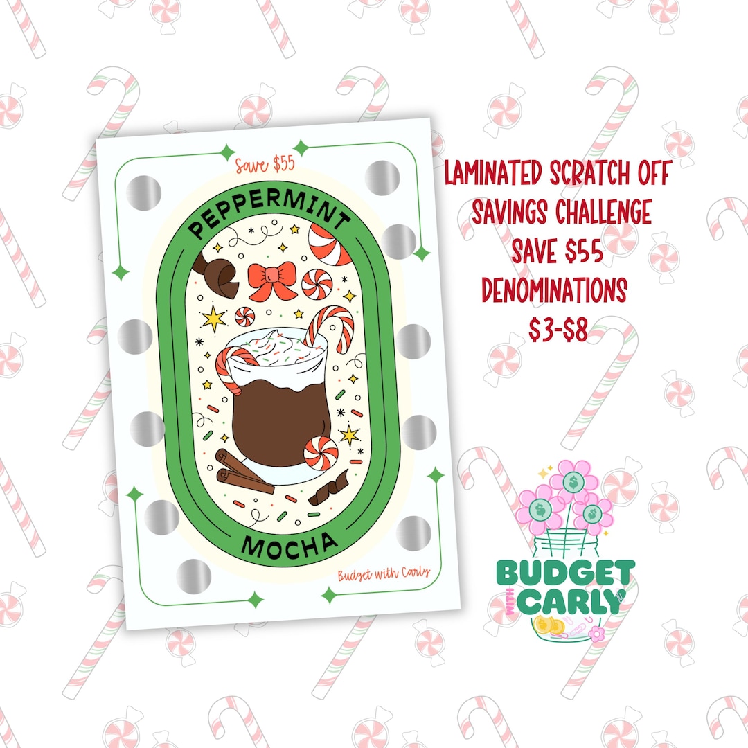 Peppermint Mocha Savings Challenge for Cash Stuffing | Christmas ...