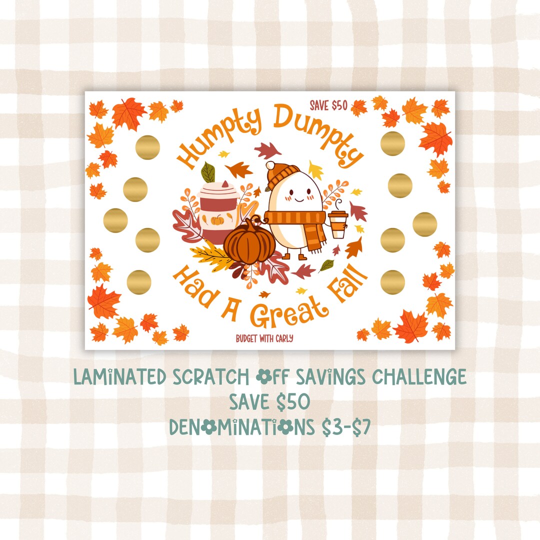 Fall Savings Challenge for Cash Stuffing | Saving Challenge for Savings ...