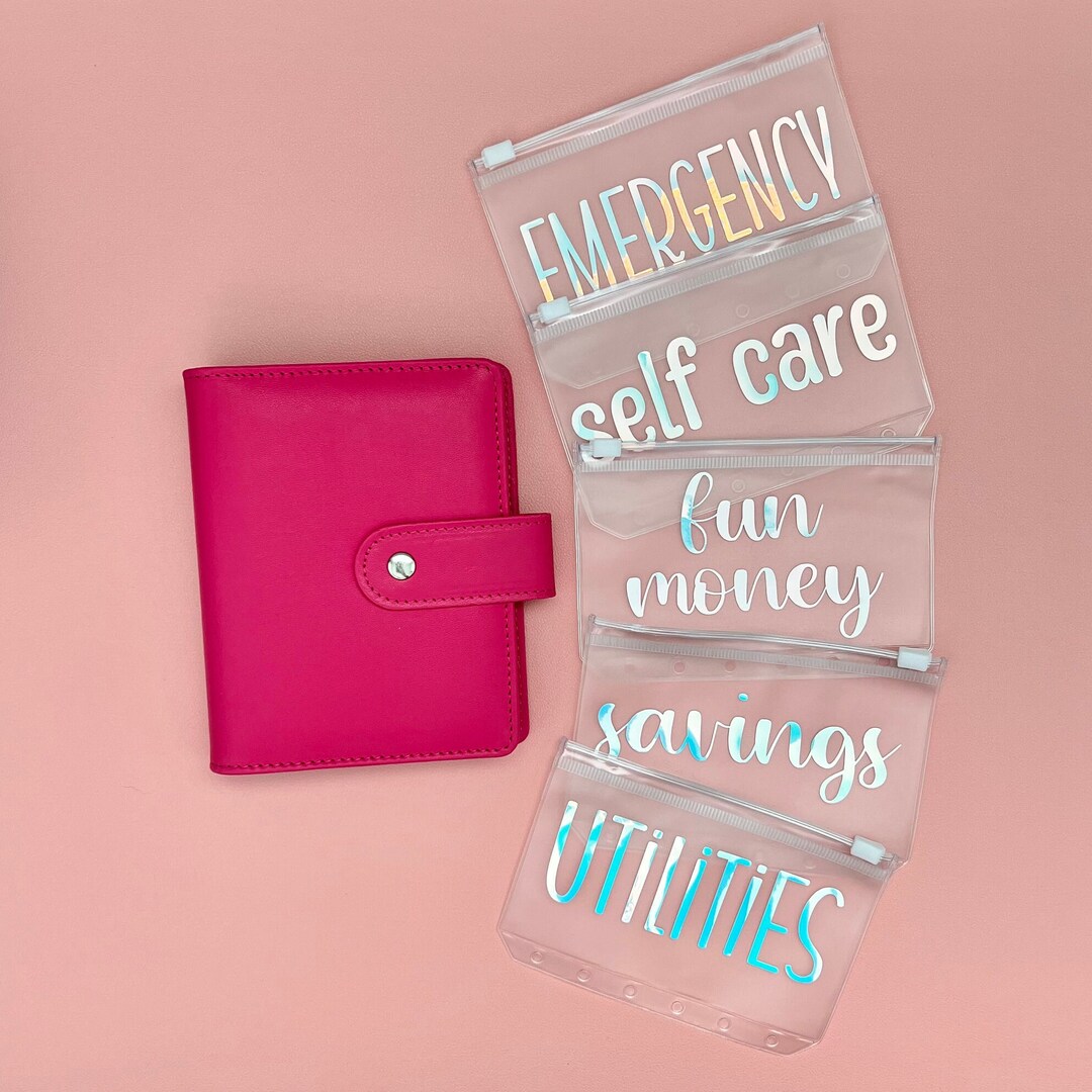 SALE A7 Binder With Five Custom Cash Envelopes | Cash Envelope Wallet ...