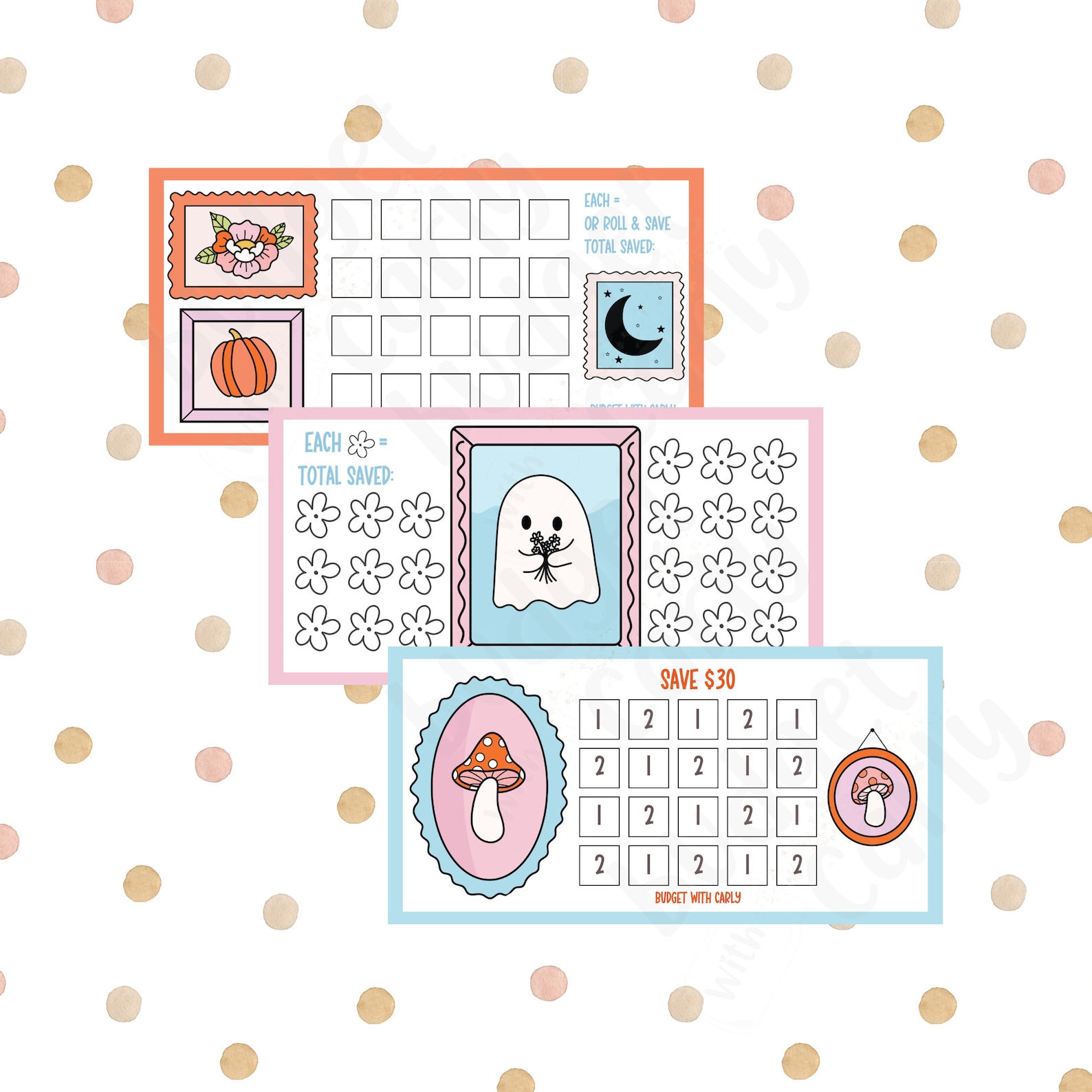 Halloween Savings Challenge Printable: A6 Cash Stuffing Tracker ...