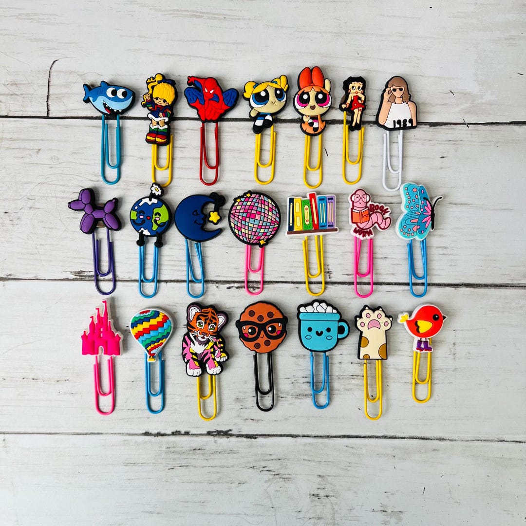 Fun Character Paperclips: Planner Clips, Binder Clips (choose Two) - Etsy
