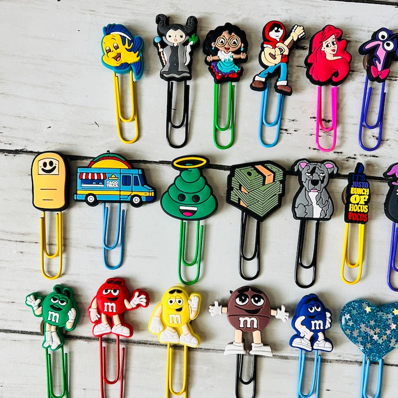 Fun Character Paperclips: Planner Clips, Binder Clips - Choose Two - Etsy