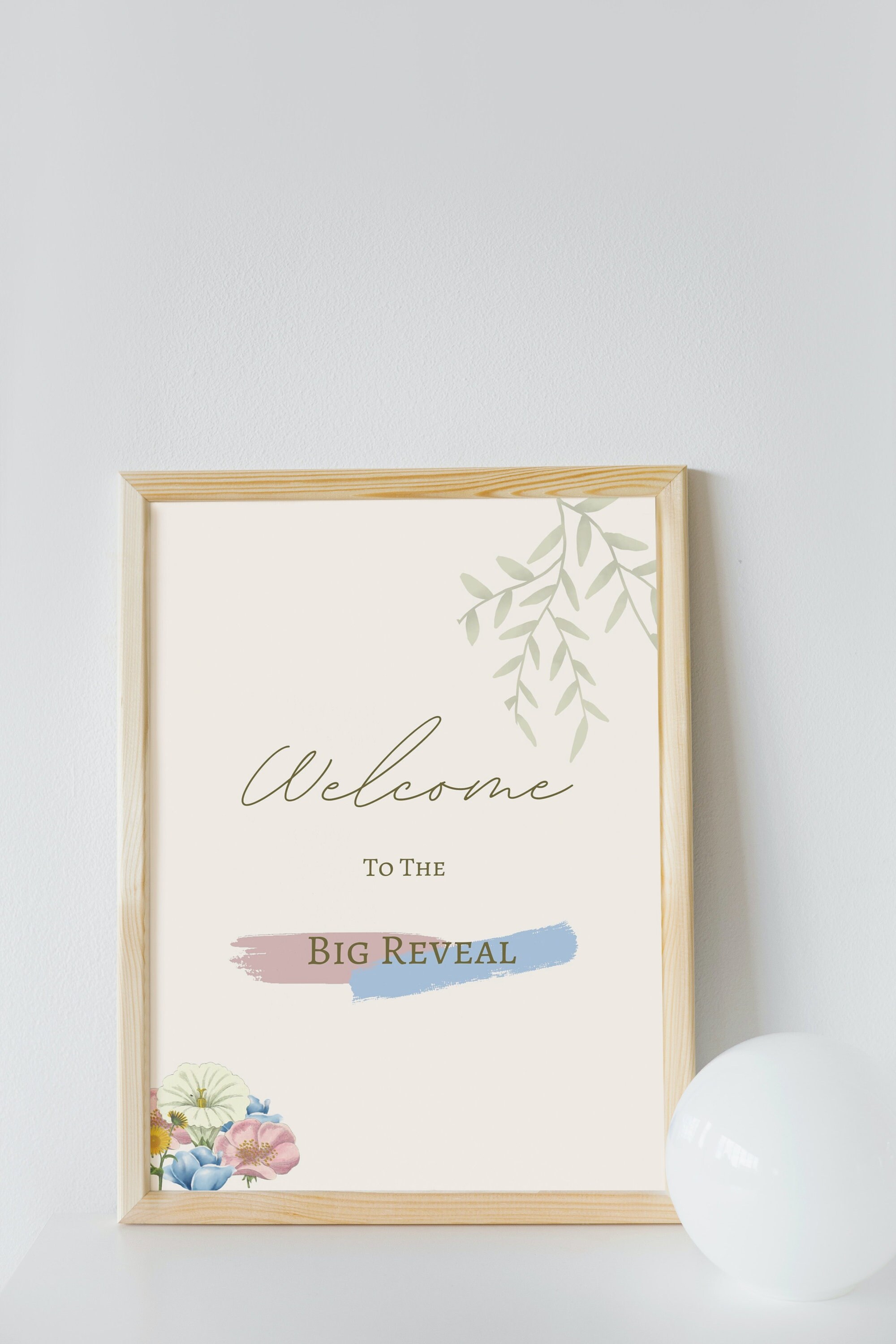 Gender Reveal Welcome Sign, Welcome Sign Printable for Gender Reveal ...