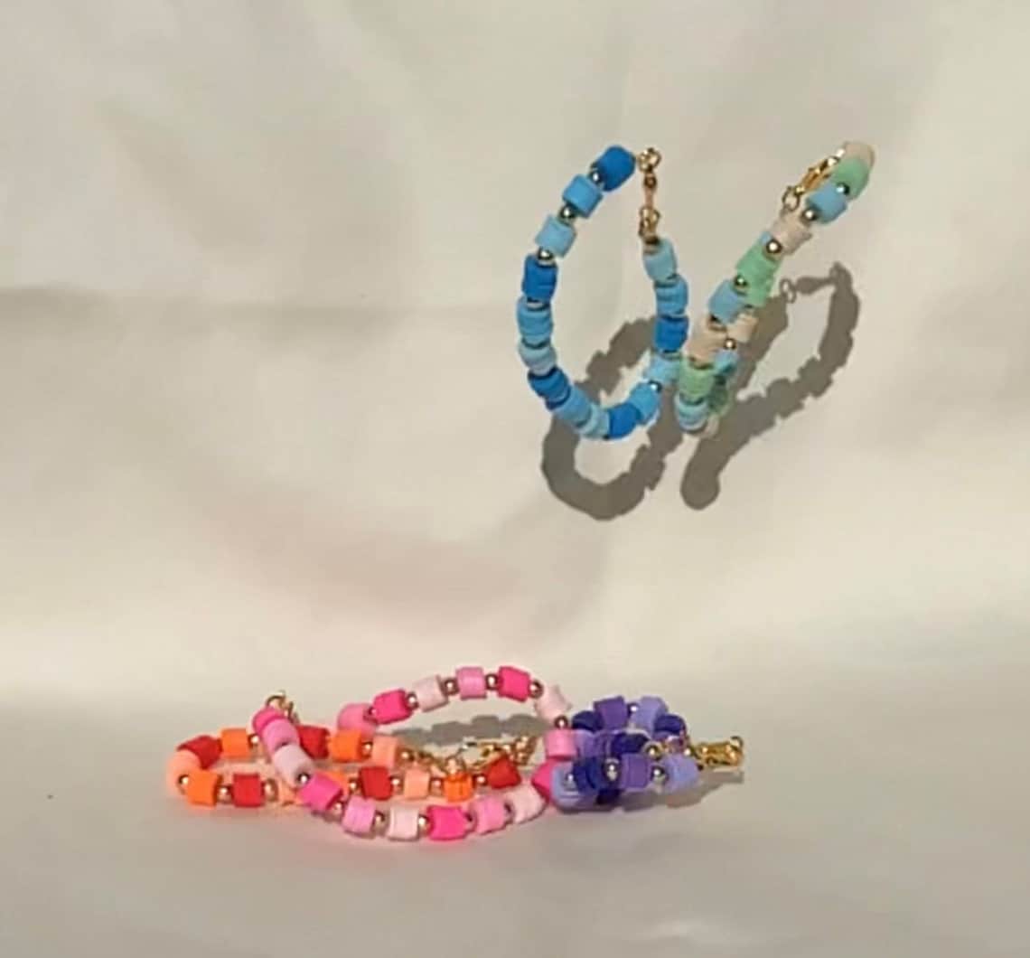 Preppy Clay Bead Bracelets - Etsy