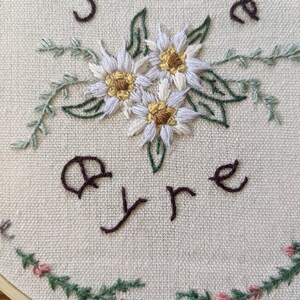 Jane Eyre Embroidery // Handmade Classic Literature Floral Embroidery ...