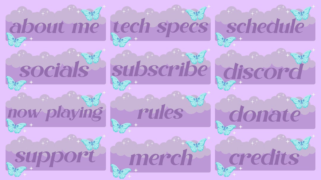 Purple Butterfly Panels - Etsy