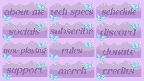 Purple Butterfly Panels - Etsy