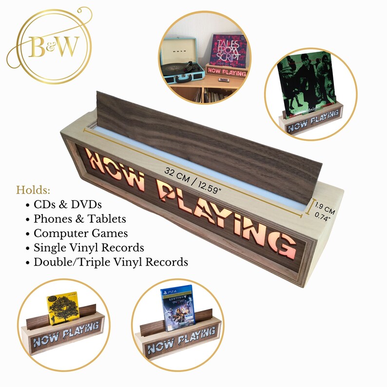 Now Playing Record Stand or Holder Record Holder English Oak - Etsy