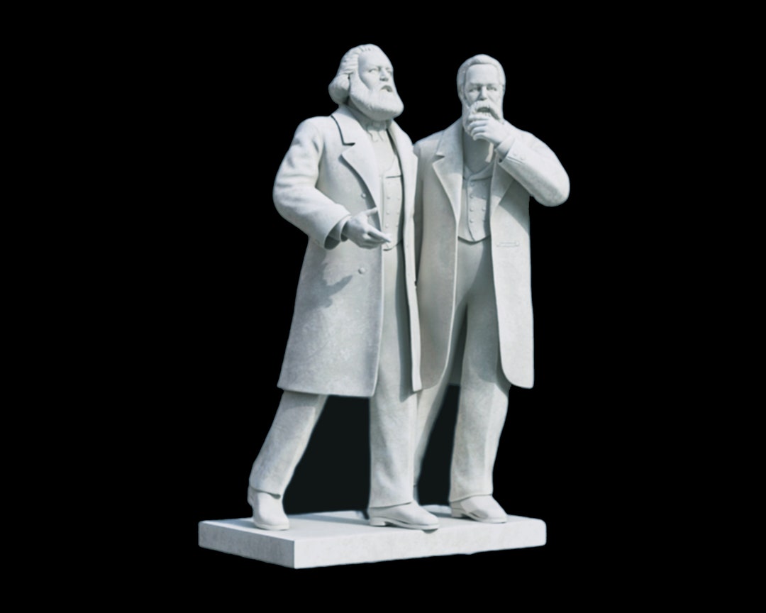 Karl Marx & Friedrich Engels Statue, 3D Printed Statue, Size-colour ...