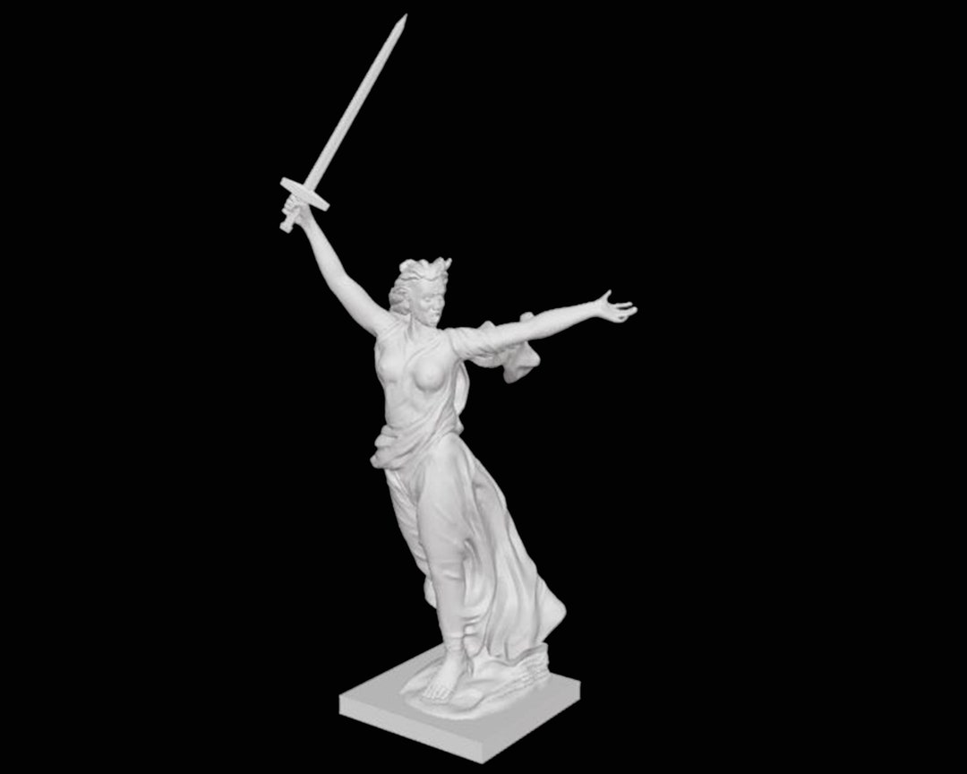 The Motherland Calls Monument in Russia, Soviet Monument, 3D Printed ...