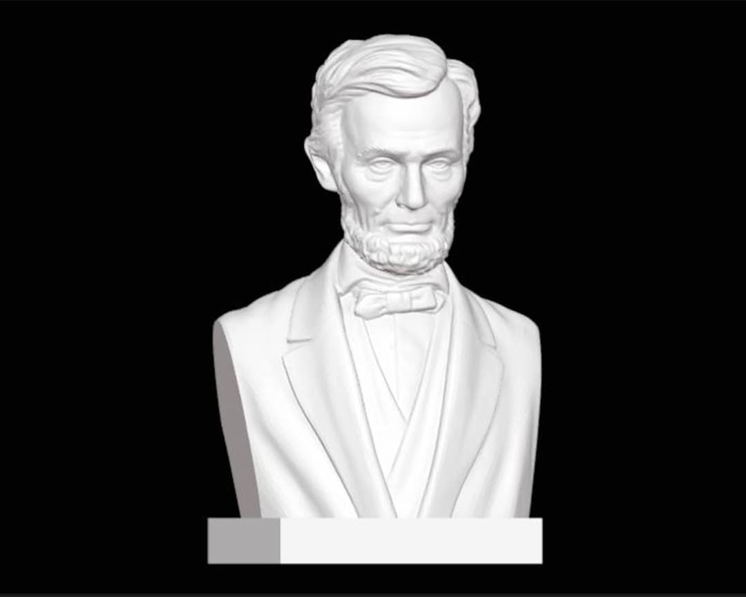 3D Printed Abraham Lincoln Bust, Bioplastic Sculpture - Etsy