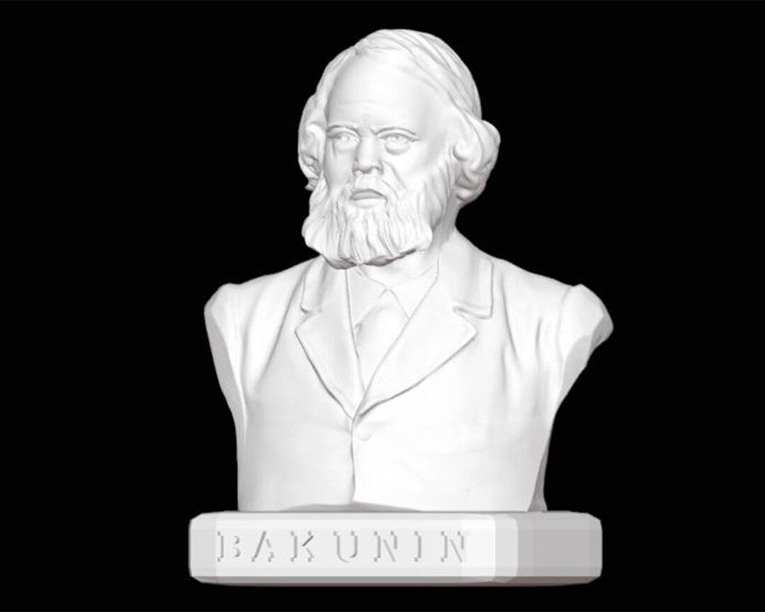 Mikhail Bakunin Bust, 3D Printed Statue, Anarchism Decor - Etsy